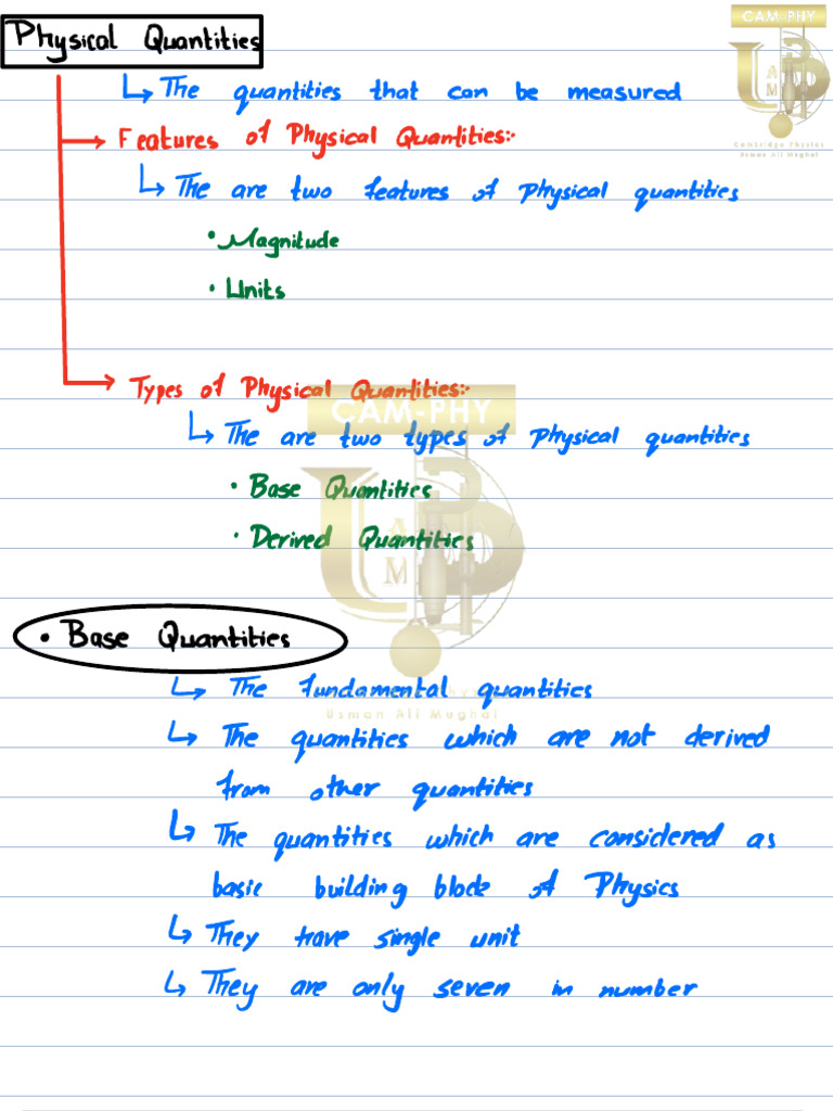 Physical Quantities | PDF