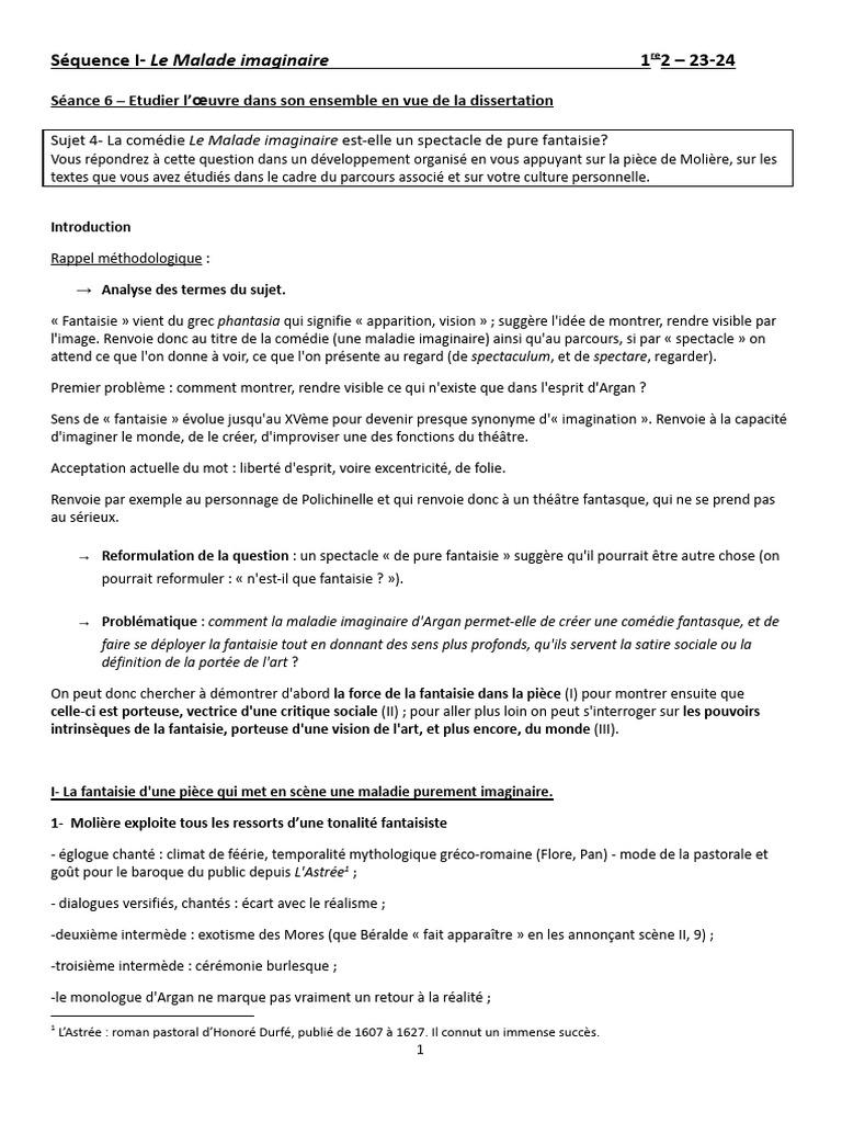 Dissert Le MI Une Pure Fantaisie | PDF