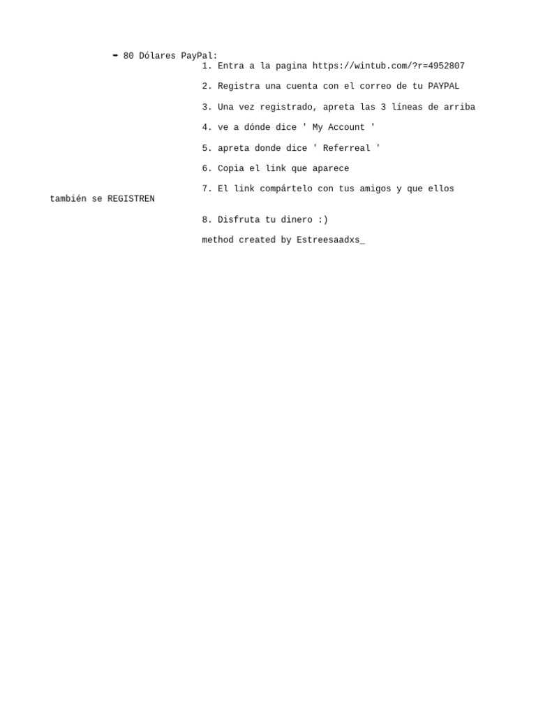 Metodo 80 Dolares en Paypal | PDF