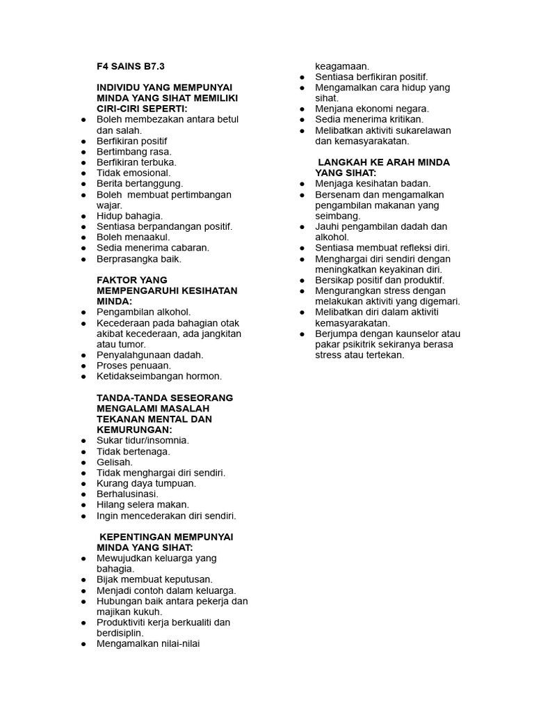 Sains Tingkatan 4 Bab 7.3 | PDF