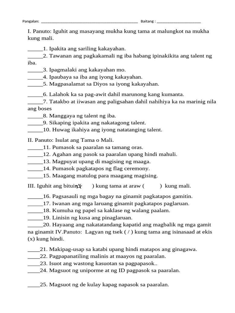 PT_ESP 2_Q1 V2 | PDF