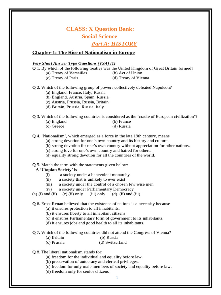 Gr 10 History question bank | PDF