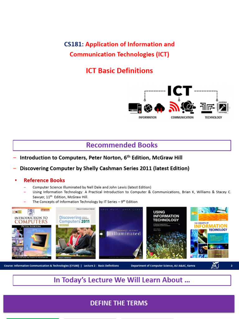 Lecture 1 To 4 - ICT | PDF