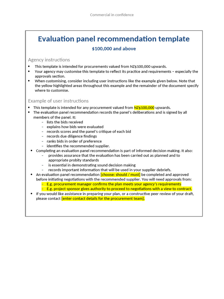 Template Recommendation Panel Evaluation | PDF