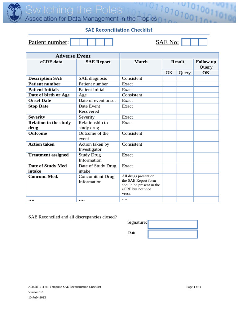 ADMIT-011-01-Template-SAE_Reconciliation_checklist | PDF