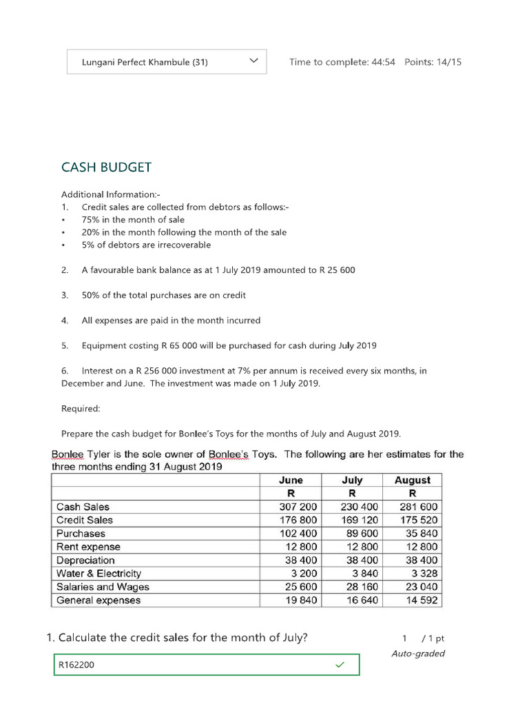 Cash Flow Question | PDF