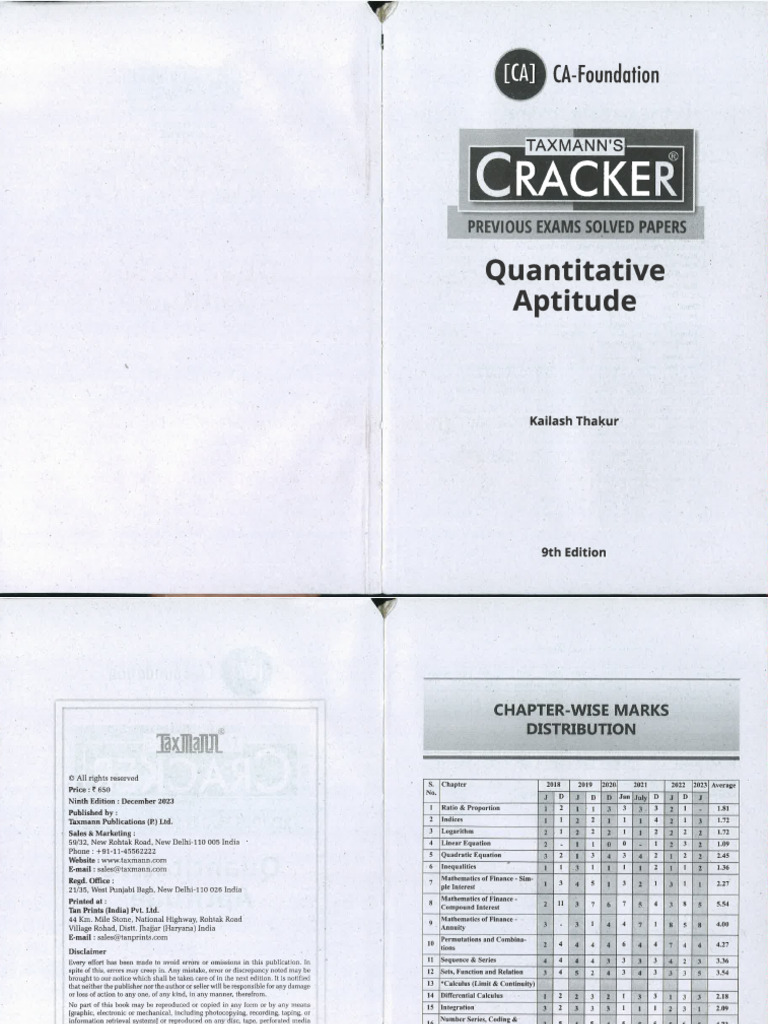 Quantitative Aptitude Cracker | PDF