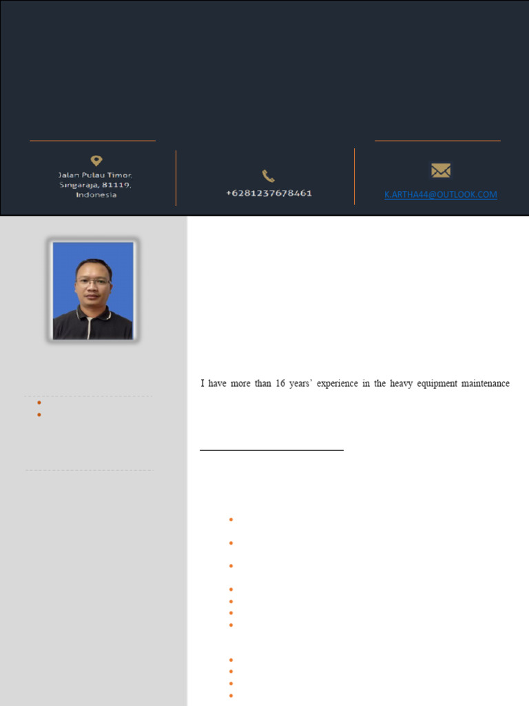 CV Kadek Artha Hendrawan | PDF