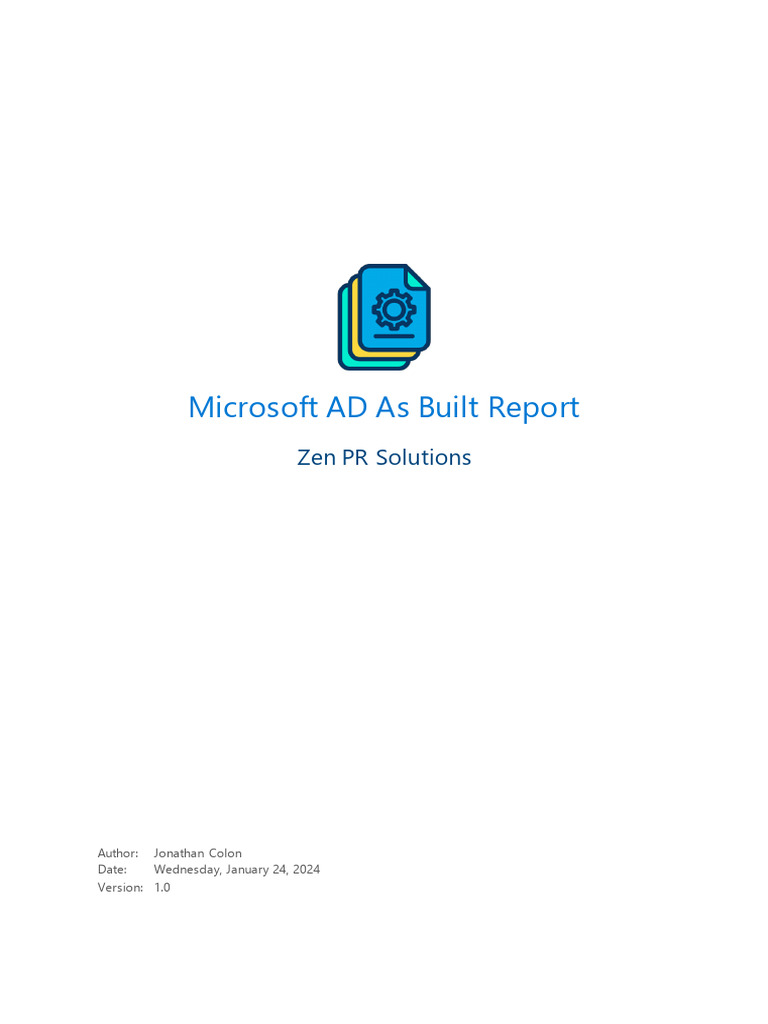 Sample Microsoft AD As Built Report | PDF