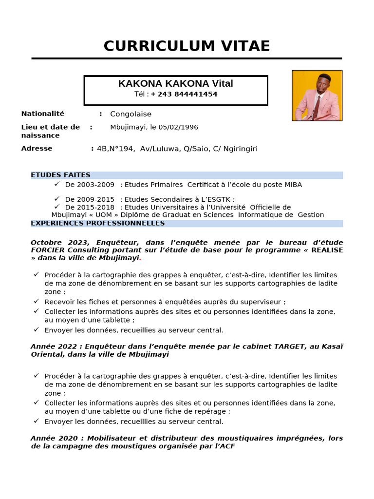Curriculum Vitae Boss VK | PDF