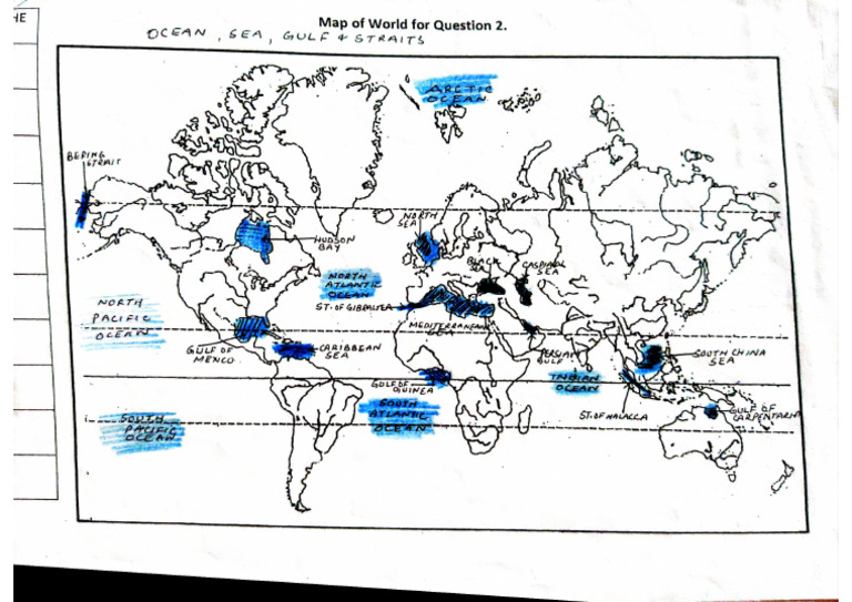 World Map Water Bodies | PDF