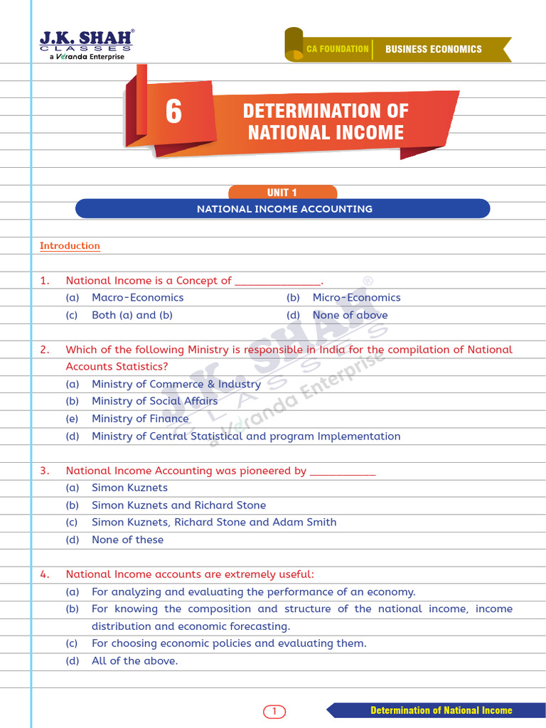 Determination of National Income | PDF