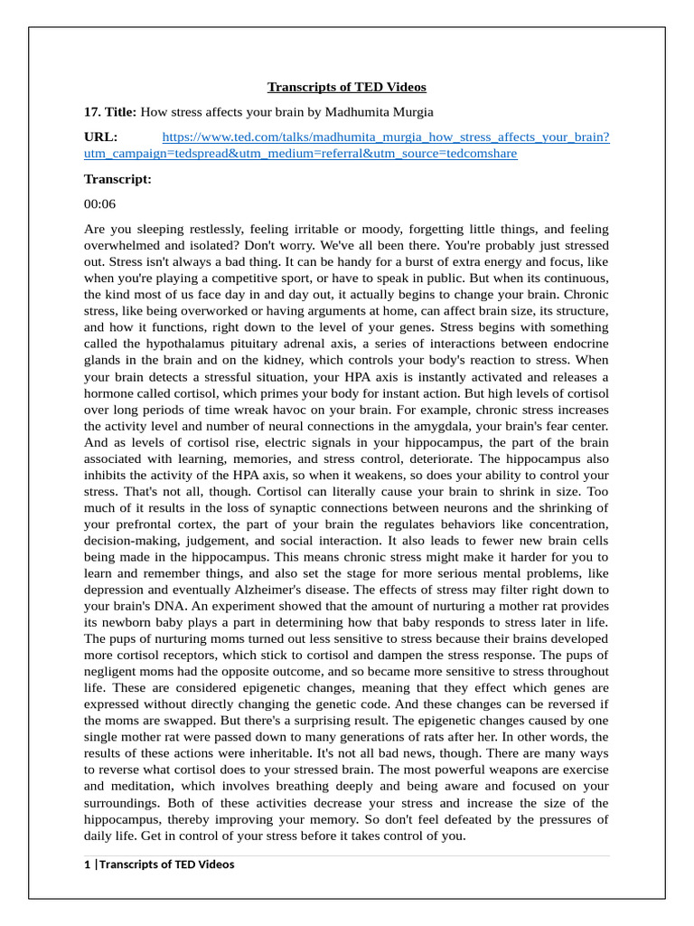 Transcripts of TED Videos 2 | PDF