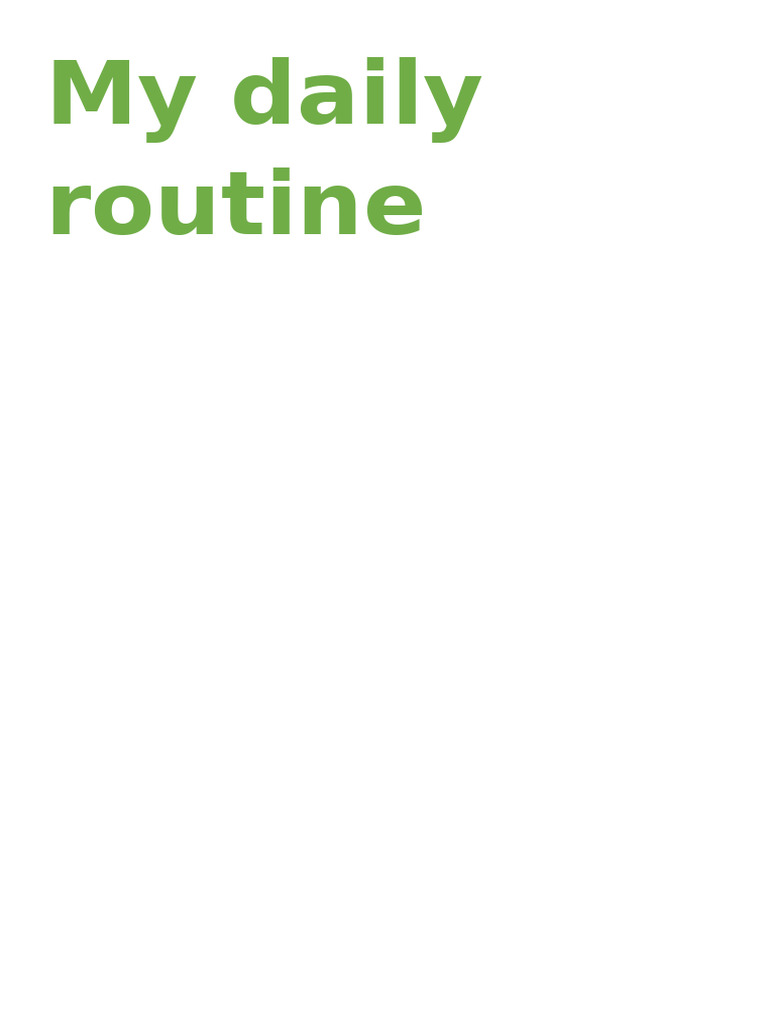 My Daily Routine | PDF
