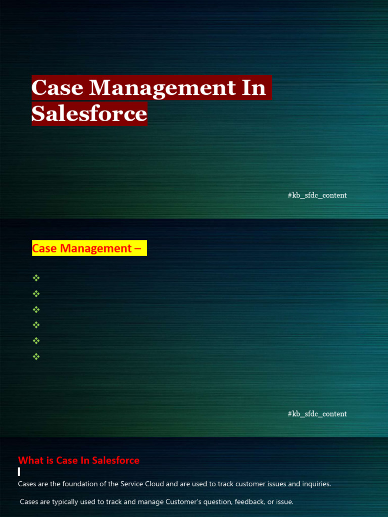 Salesforce Case Management Guide | PDF | Login | Computing