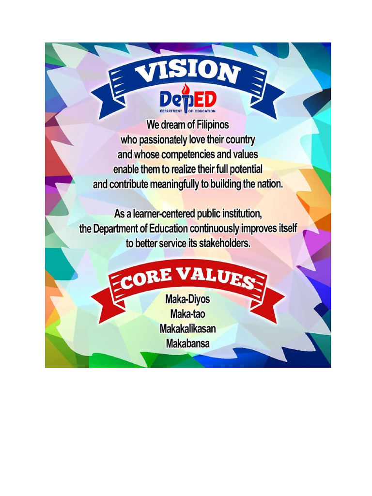 Deped Mission Vission | PDF
