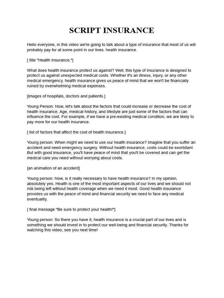 SCRIPT_INSURANCE | PDF