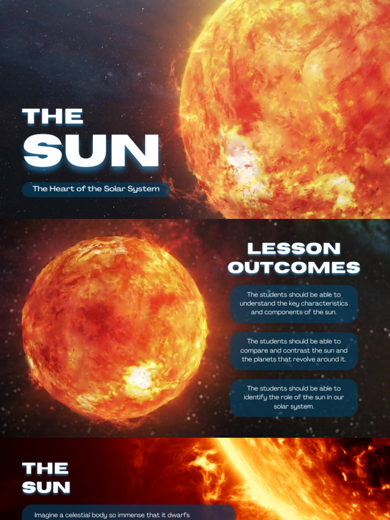 The Sun Science Educational Presentation in Dark Gray and Orange ...