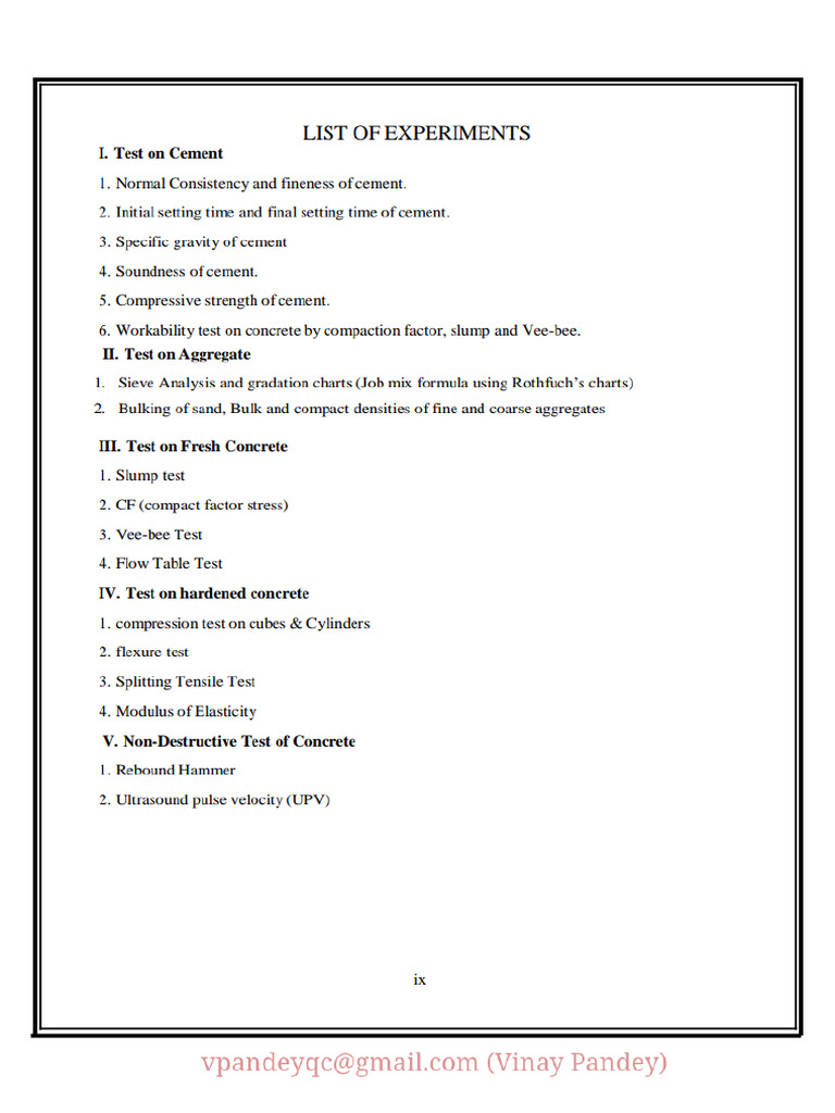 Experiment of Building Material | PDF