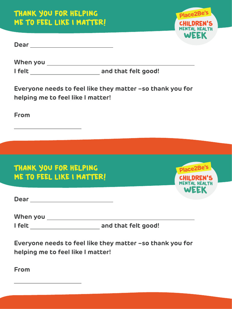 Letter of Gratitude Worksheet | PDF