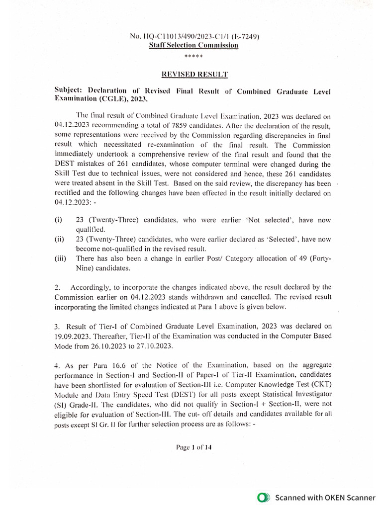 SSC Result | PDF