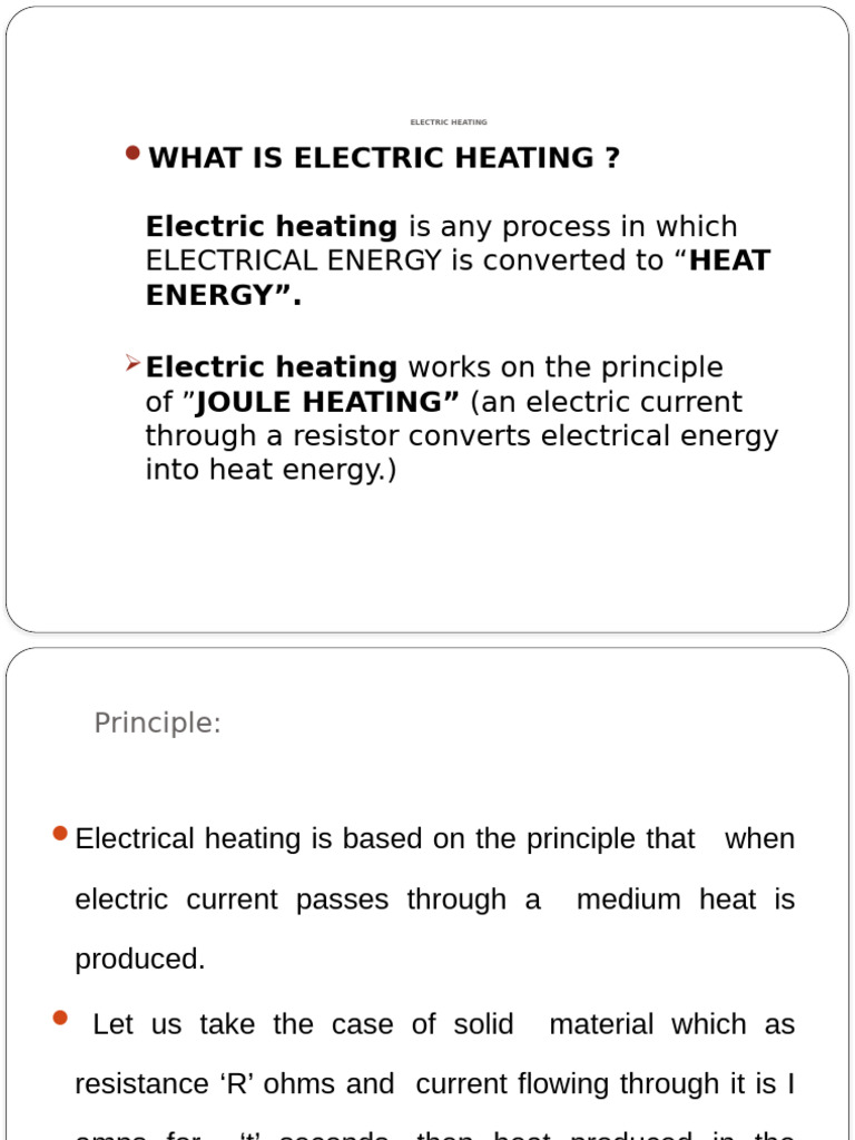 Electric Heating | PDF