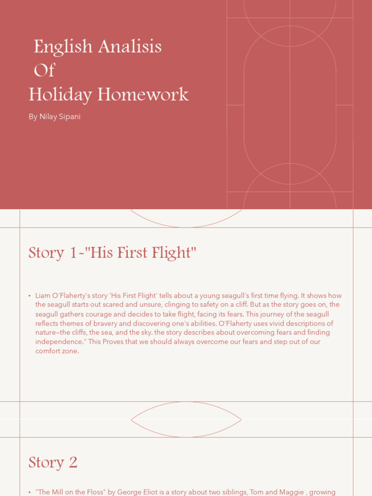 English Analisis of Holiday Homework: by Nilay Sipani | PDF