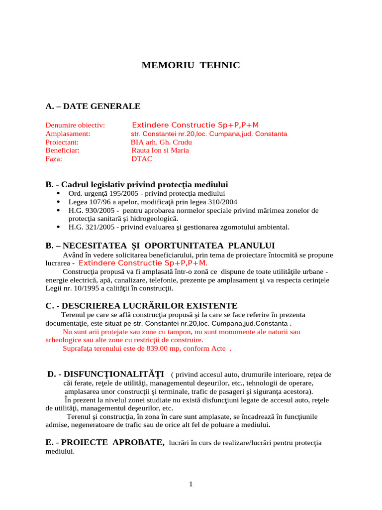 MEMORIU MEDIU | PDF