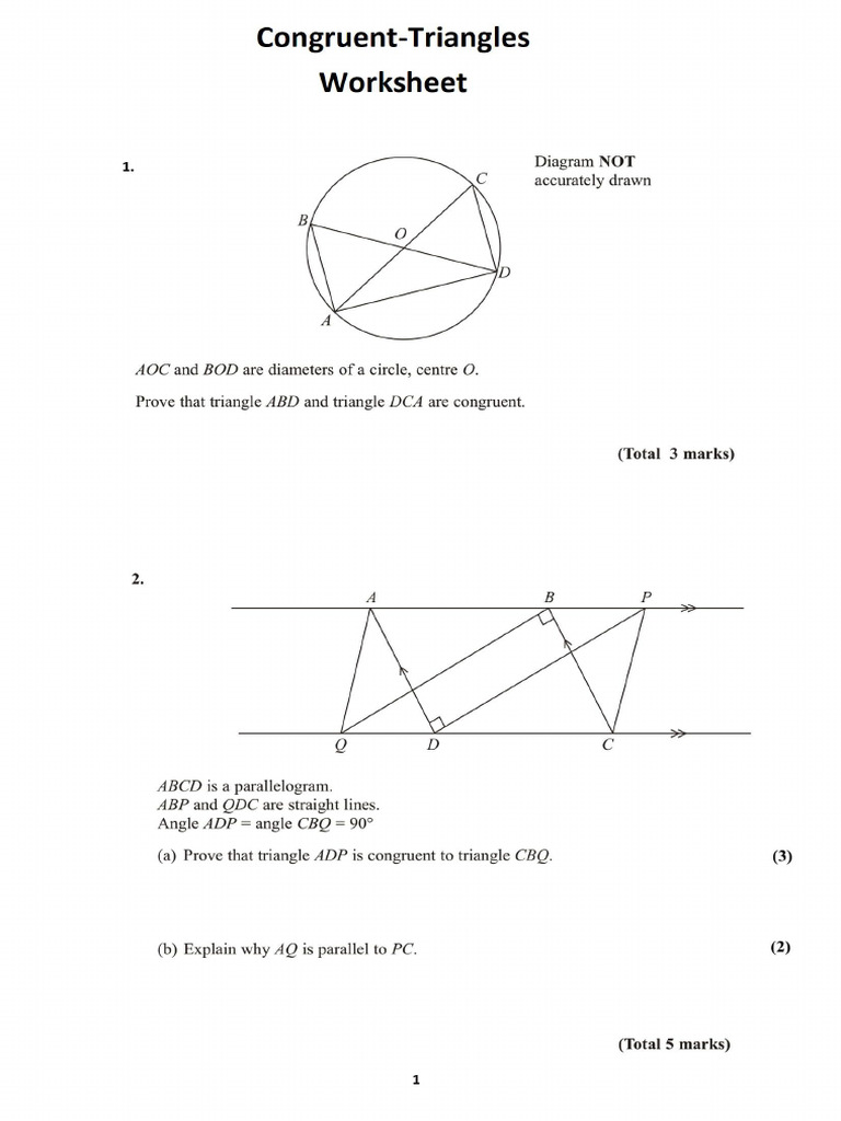 Congruent Triangles | PDF