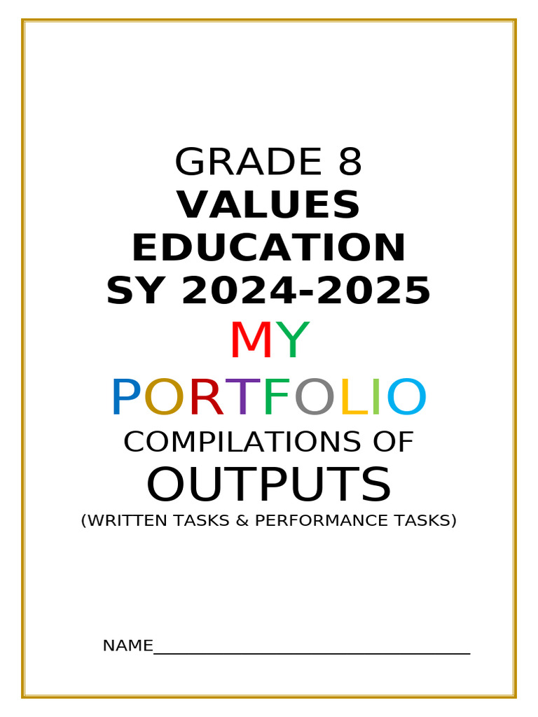 Grade 8 My Portfolio | PDF