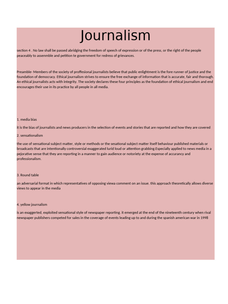 Journalism | PDF