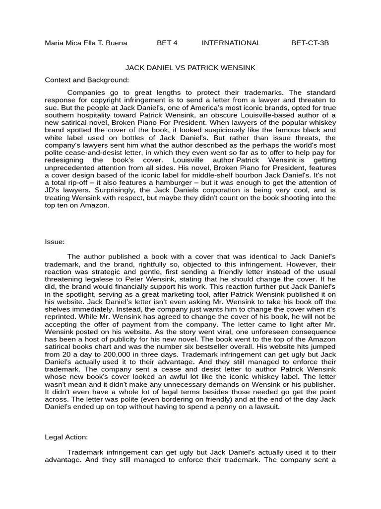 CASE STUDY International 4 | PDF