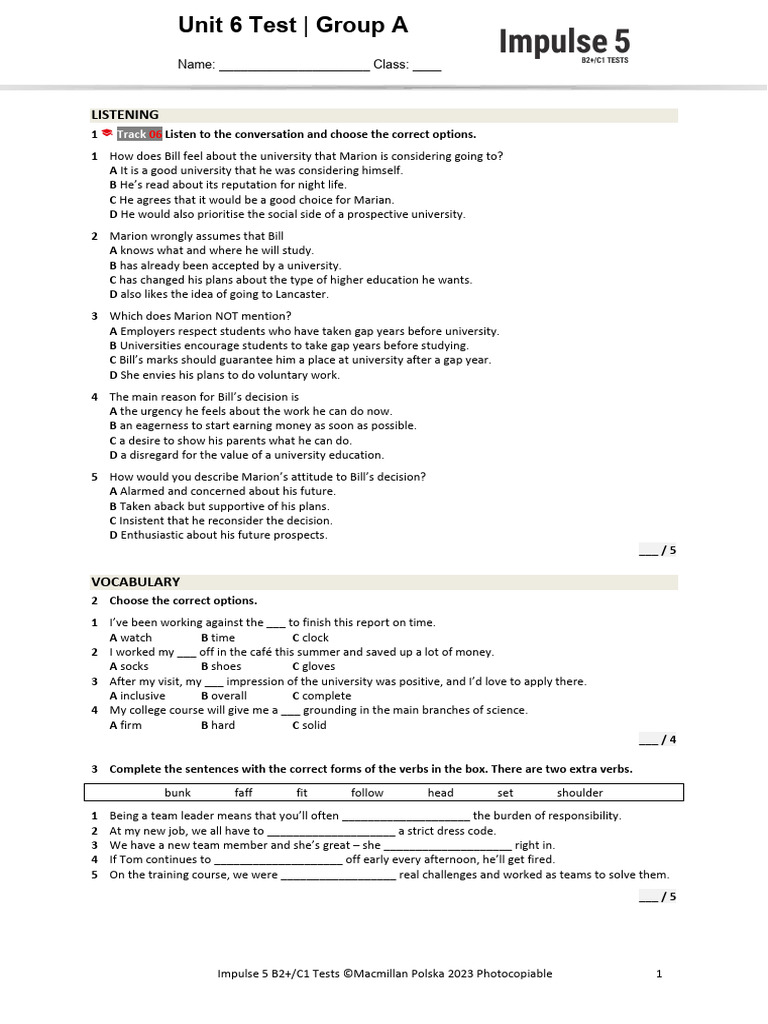 Unit 6 Test A | PDF