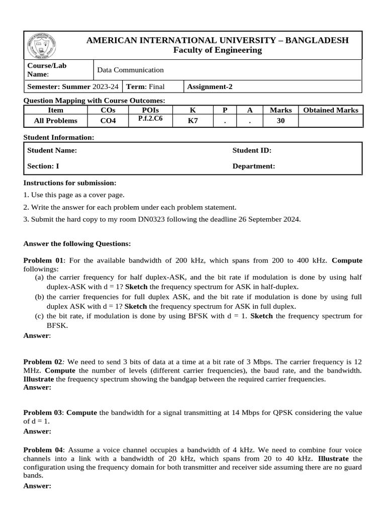 Assignment 2 Final Term 1 | PDF