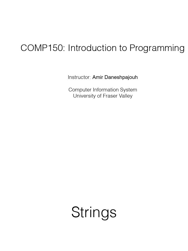 (Lecture Notes) Strings | PDF (Lecture Notes) Strings | PDF
