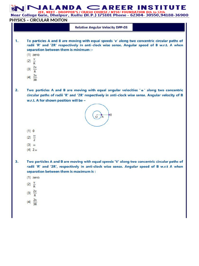 Circular Motion (3,4&5) | PDF