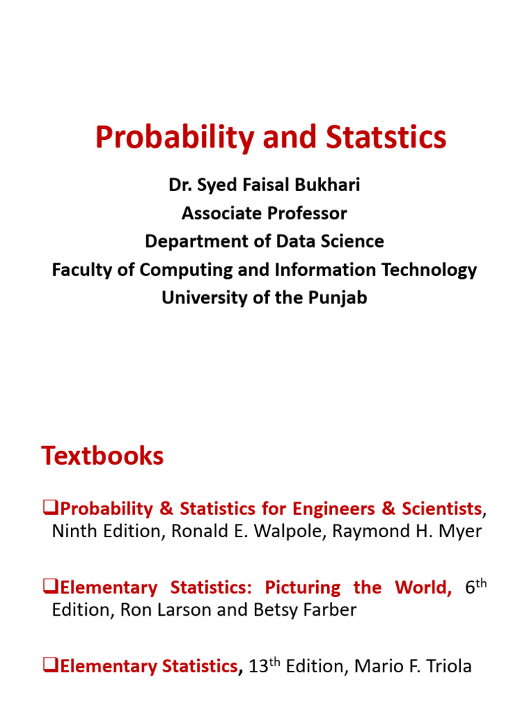 Lecture 1-Introduction-Prob | PDF