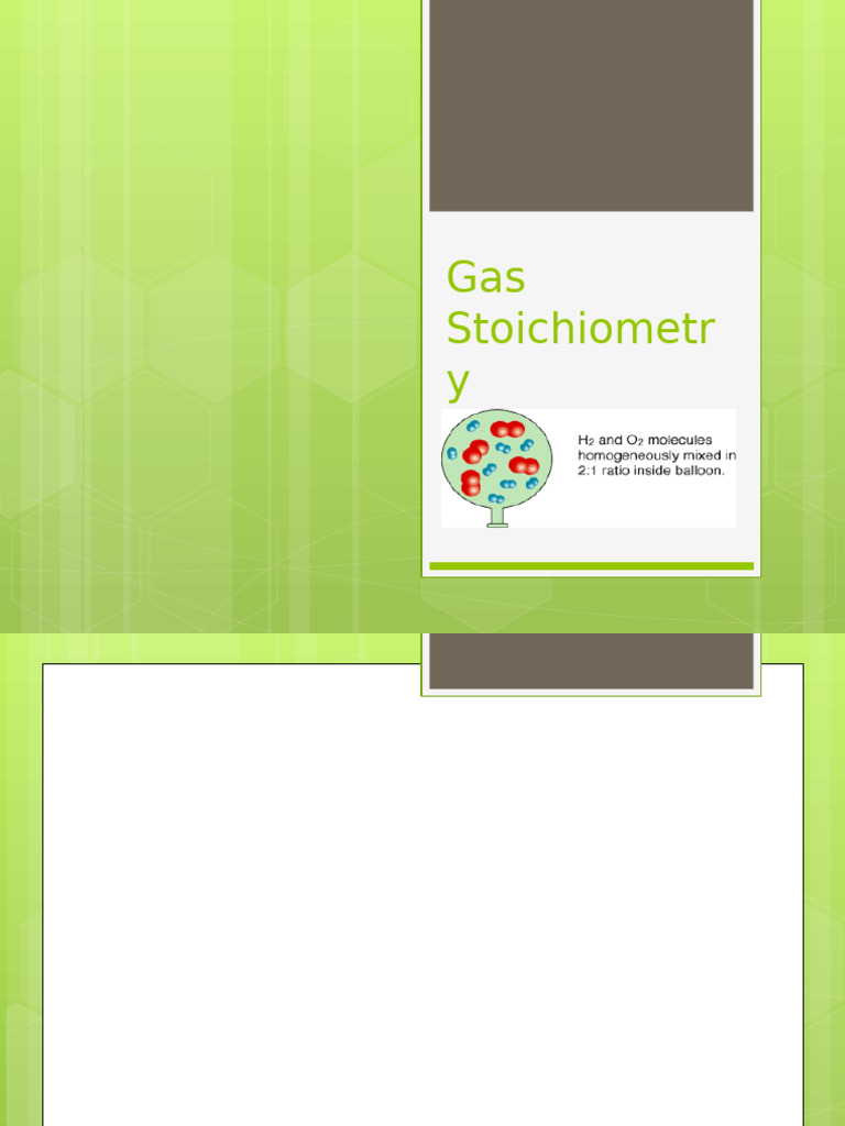 12 Gas Stoichiometry | PDF