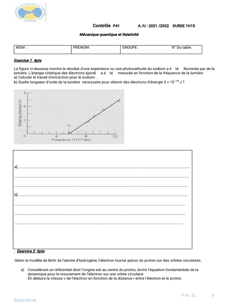 Controle P41 2022 A | PDF