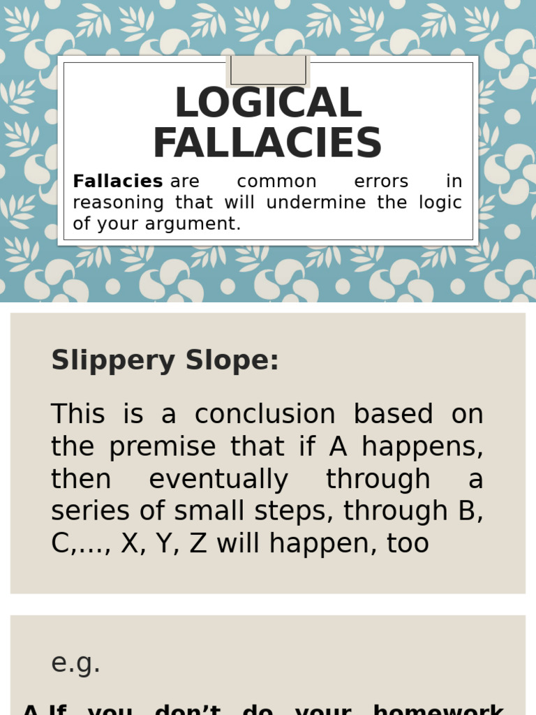 Logical Fallacies | PDF