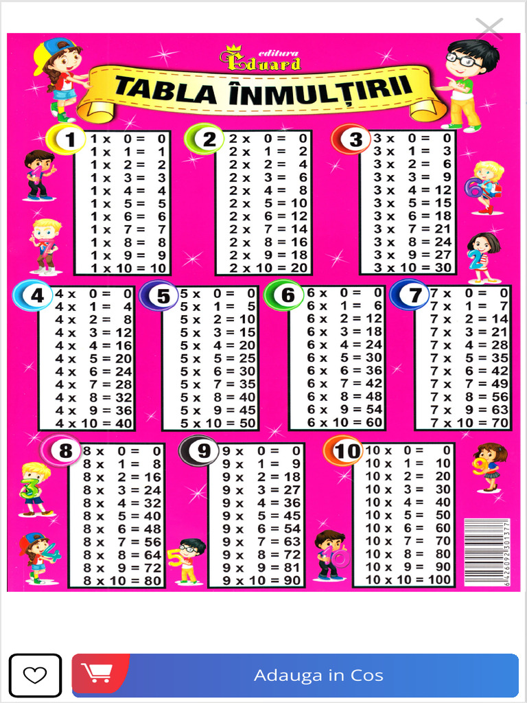 Tabla Inmultirii - EMAG.ro | PDF