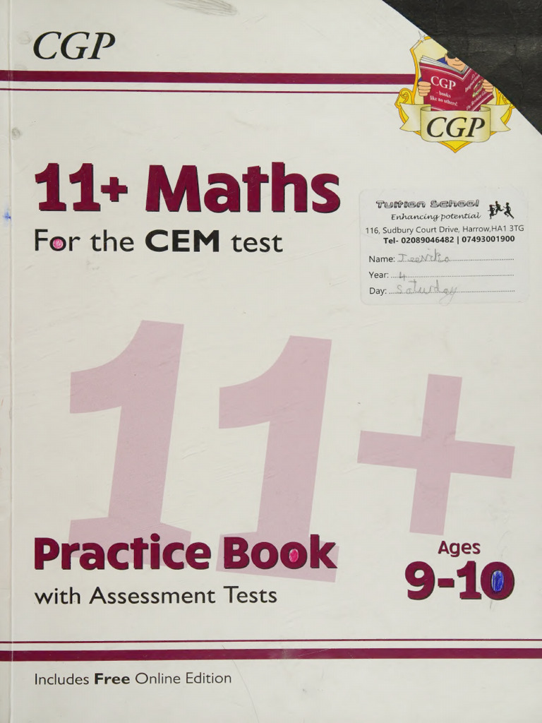 CEM Maths Practice Book 2018 | PDF