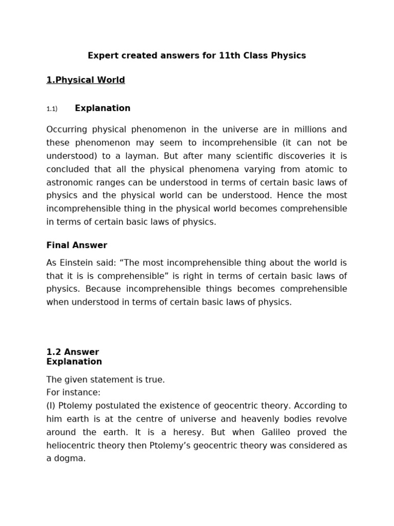 Chapter 1. Physical World | PDF