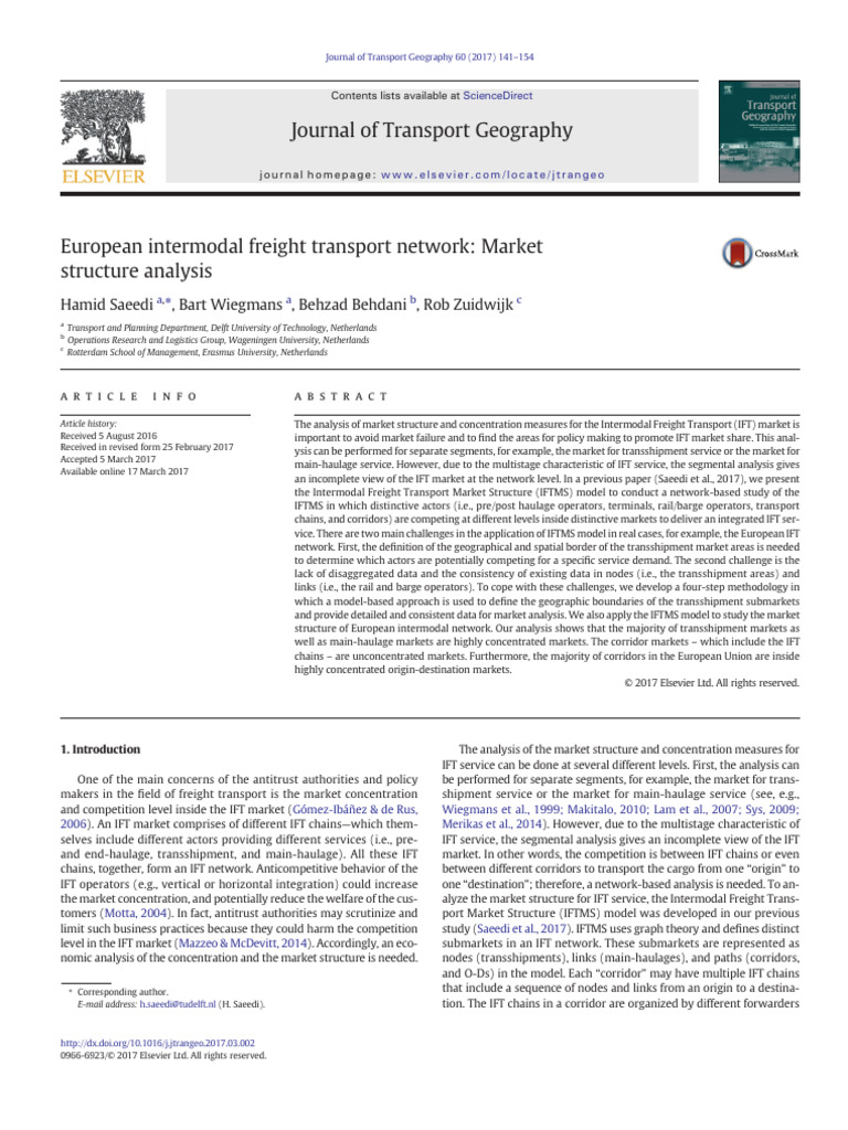 European intermodal freight transport network | PDF