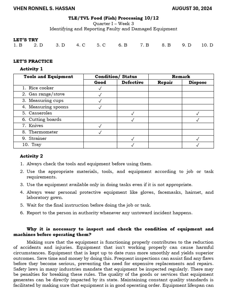 Fodd Processing 10 12 - W3 | PDF