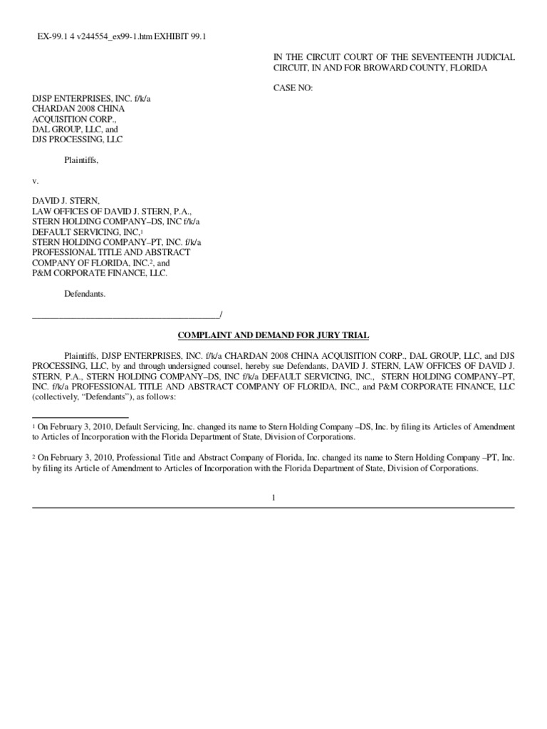 Complaint and Demand For Jury Trial | PDF | Misrepresentation | Damages