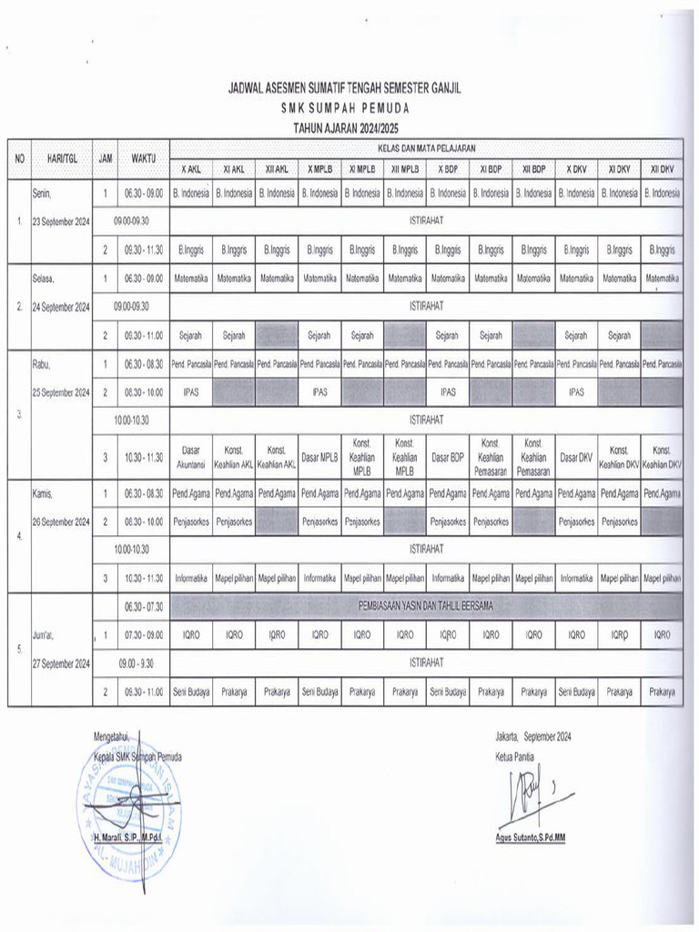 JADWAL ATS 2024 | PDF