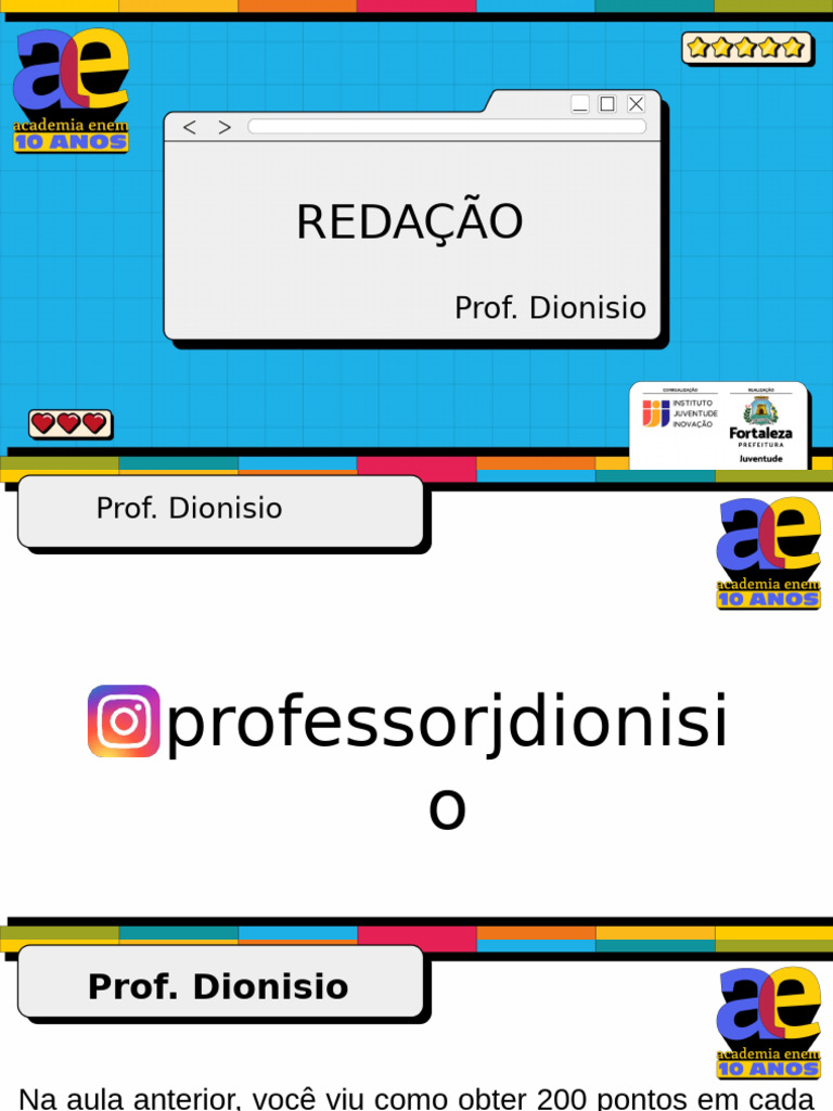 07/10: Aula 03 - DIONÍSIO | PDF