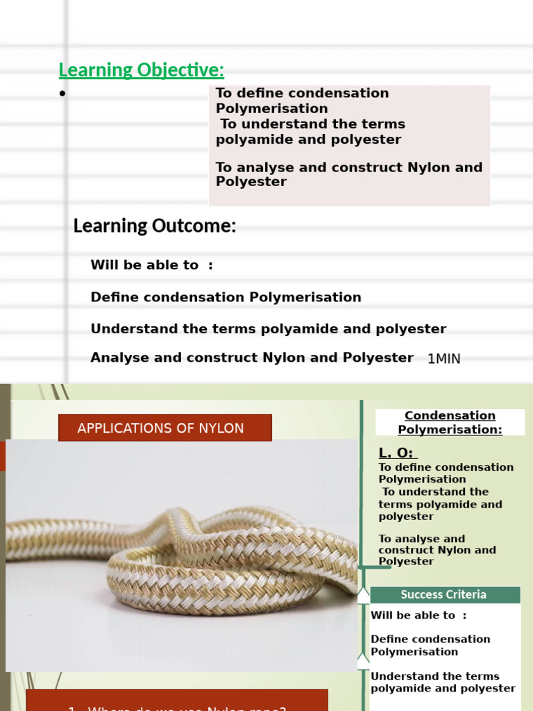 Condensation Polymers | PDF | Polymerization | Polymers