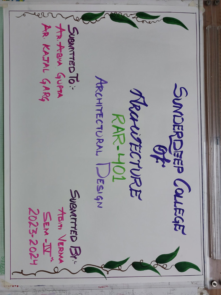 Architectural design (school) project sem 4 | PDF